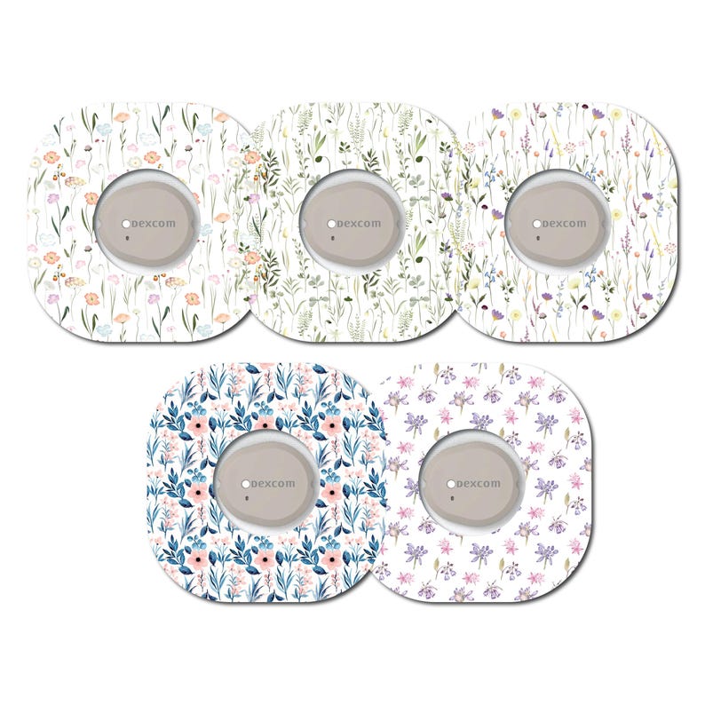 Wildflower Collection 5 Pack Dexcom G7 CGM Patches Set of 5 - Etsy