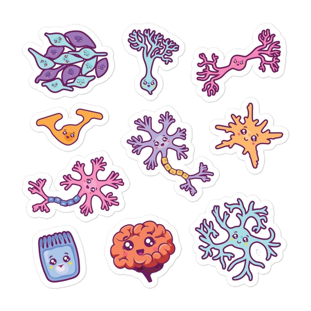 Neuroscience Stickers, Brain, Anatomy, Neuron, Neurodiversity ...