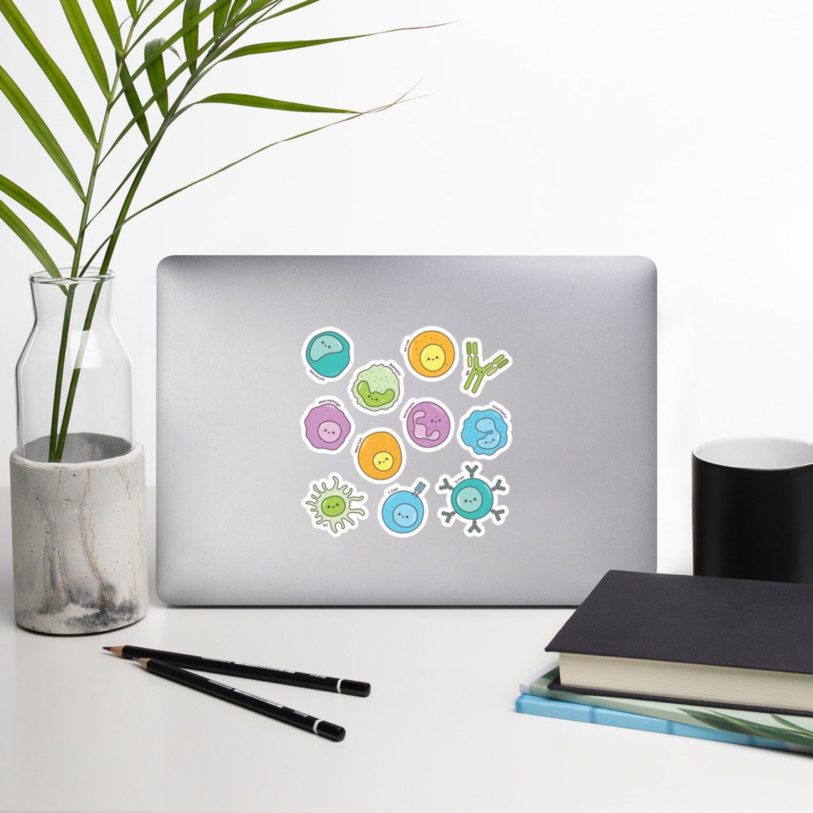 Immunology Sticker, Cell Biology, Research Lab Gift, Hematology, White ...