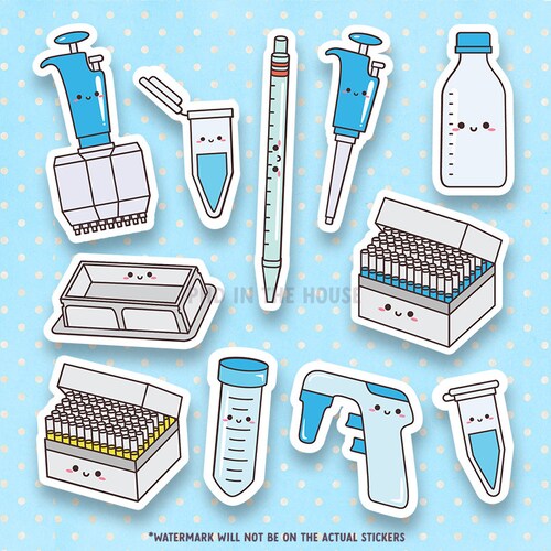 Pipette Sticker Molecular Biology Cell Culture DNA - Etsy