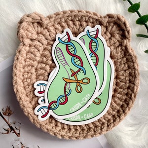 Genetics Pin and Sticker, CRISPR Cas9, Molecular Biology, DNA Strand ...