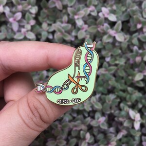 Genetics Pin and Sticker, CRISPR Cas9, Molecular Biology, DNA Strand ...
