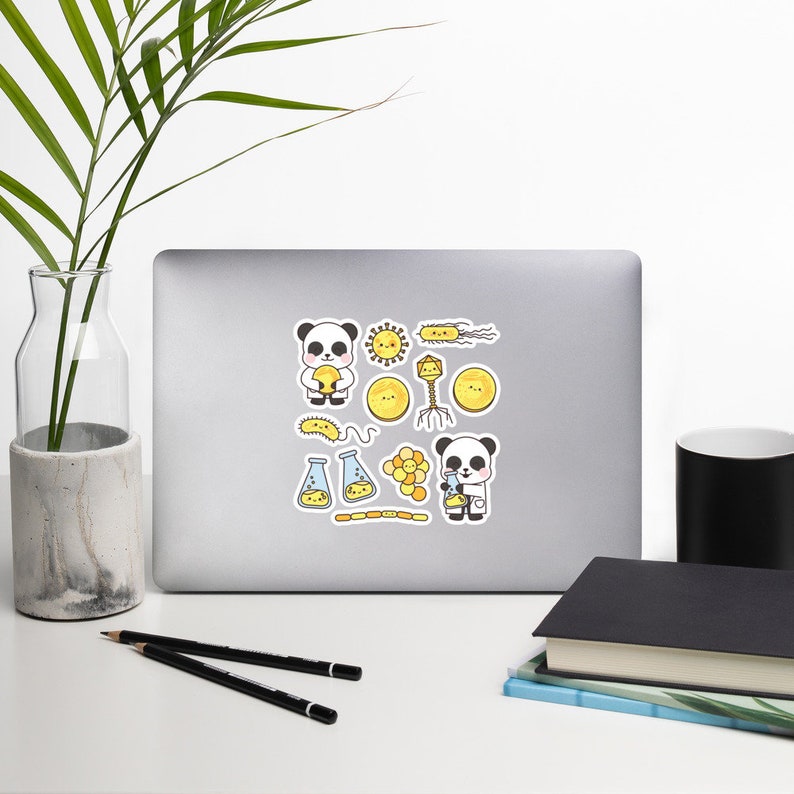 Cute Microbiology Stickers, Microbiologist Laptop Decal, Female ...