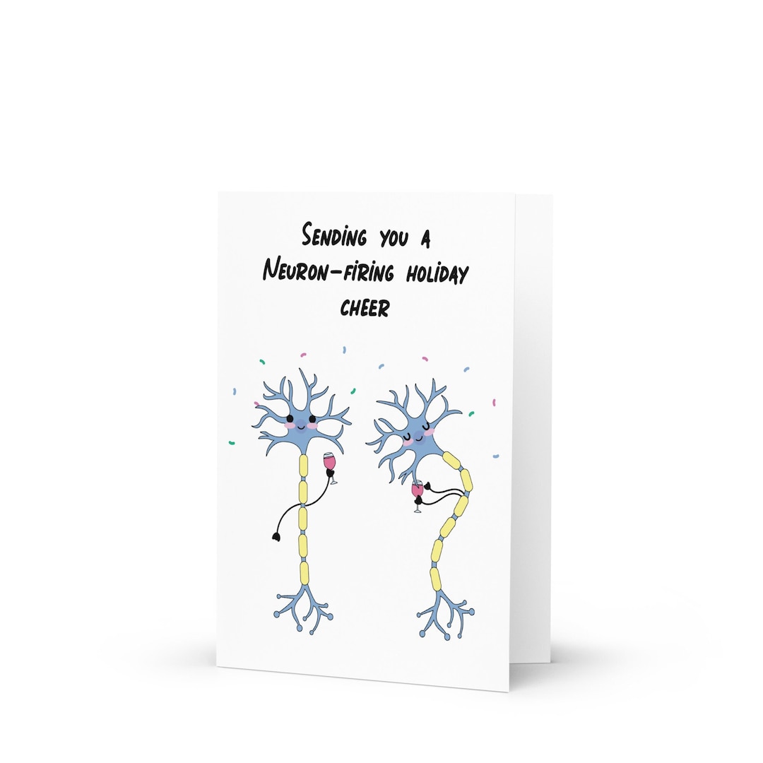 Neuron Christmas Card for Neuroscientist, Neuroscience Gifts, Neurology ...