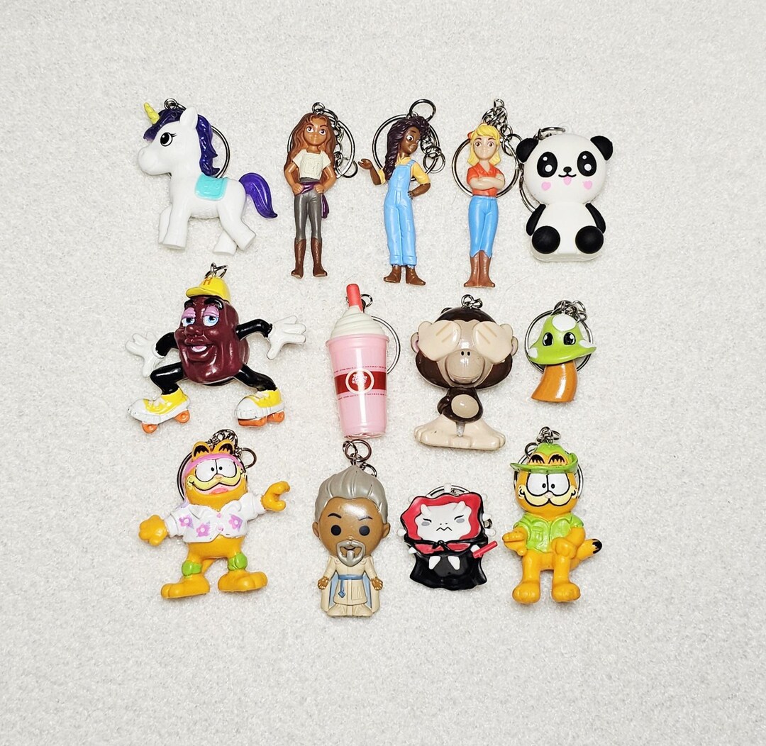 Miscellaneous Character Inspired Toy Keychains - Etsy