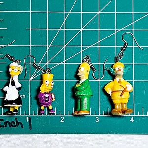 Mini Simpsons Inspired Toy Earrings - Etsy