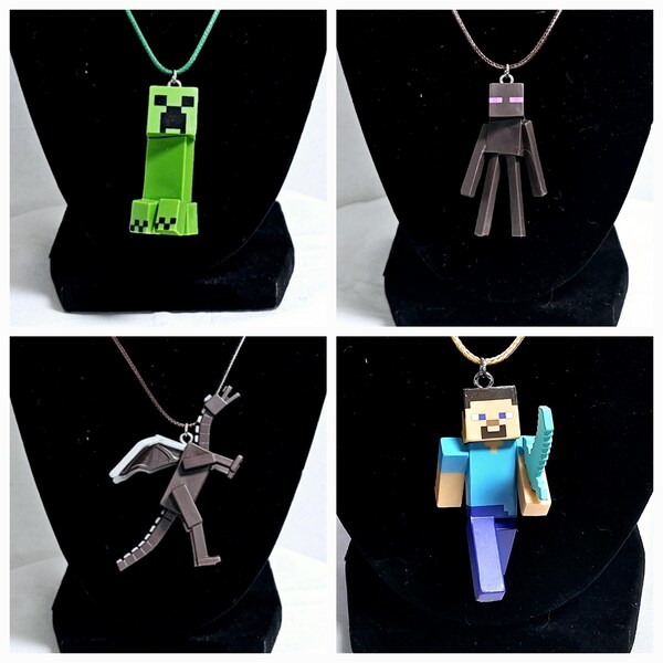 Minecraft necklace - Etsy