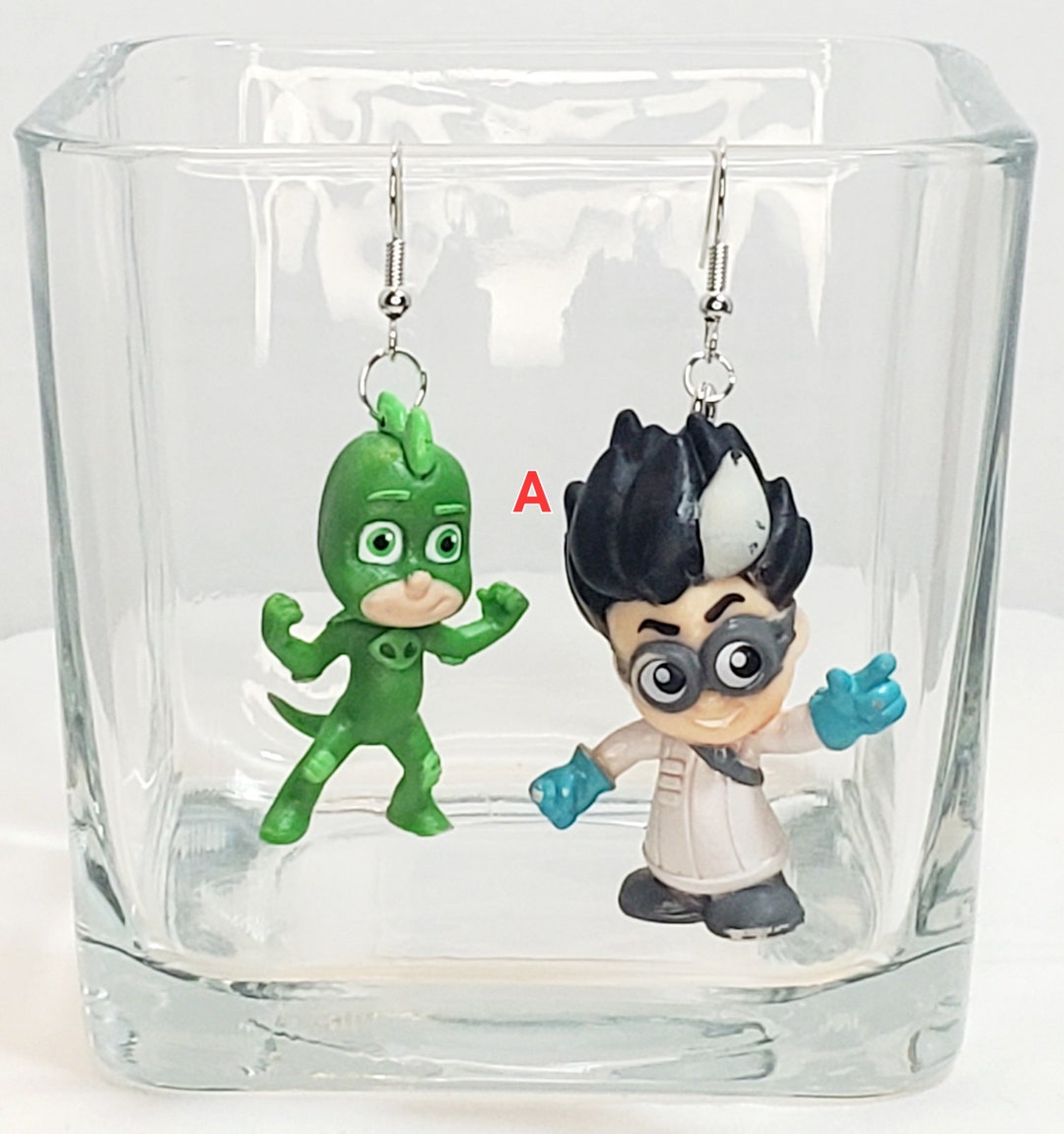 Mini PJ Masks Inspired Toy Earrings - Etsy