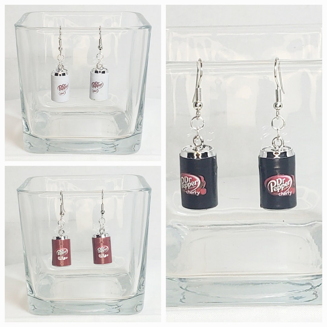 Mini Dr Pepper Can Inspired Earrings - Etsy