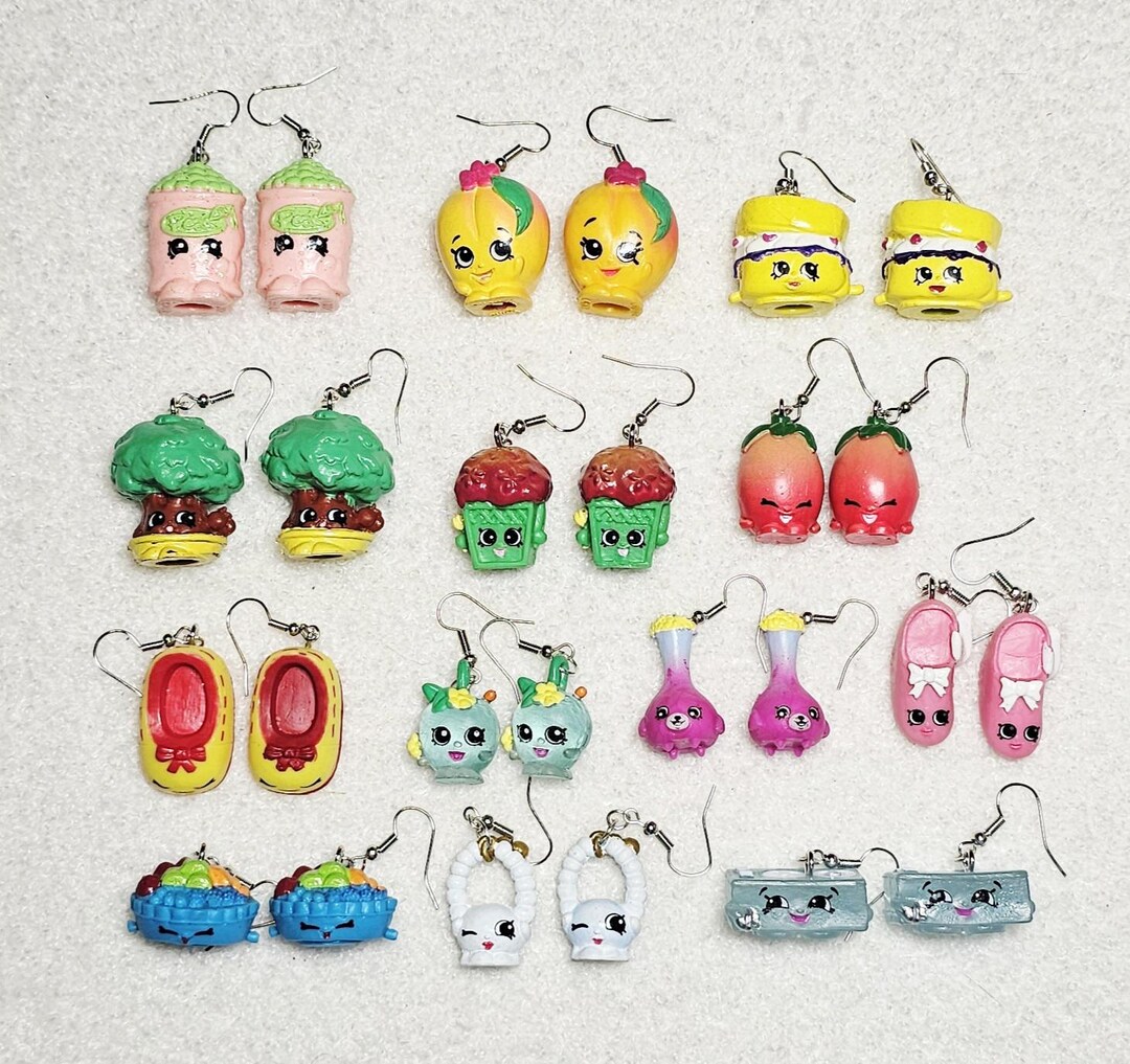Shopkins Inspired Earrings - Etsy