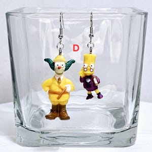 Mini Simpsons Inspired Toy Earrings - Etsy