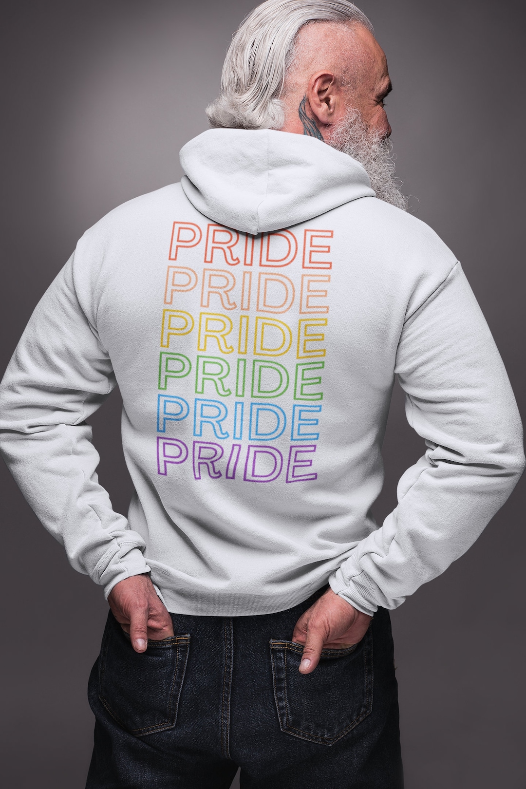 Pride Front and Back Pullover Hoodie, Rainbow LGBTQ Jacket, Pride Shirt ...