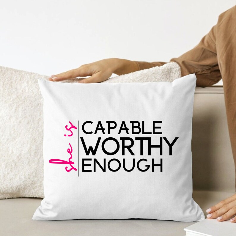 Women Empowerment Svg She is Capable Worthy and Enough - Etsy