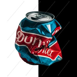 Crumpled Can Illustration, Crushed Can, PNG, Image File, Beverage Can ...