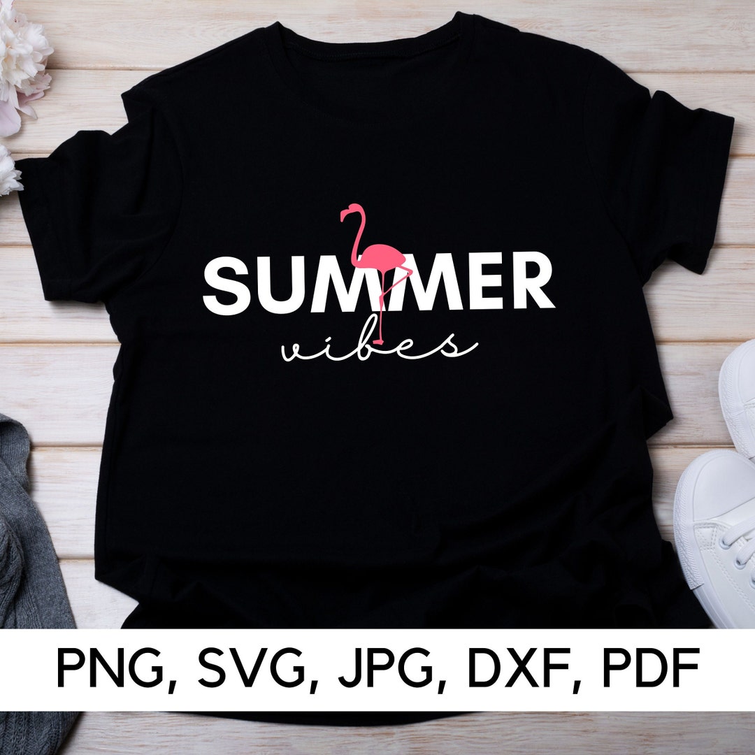 Summer Vibes Svg, Pink Flamingo Svg, PNG, SVG, Flamingo Svg, Summer Fun ...