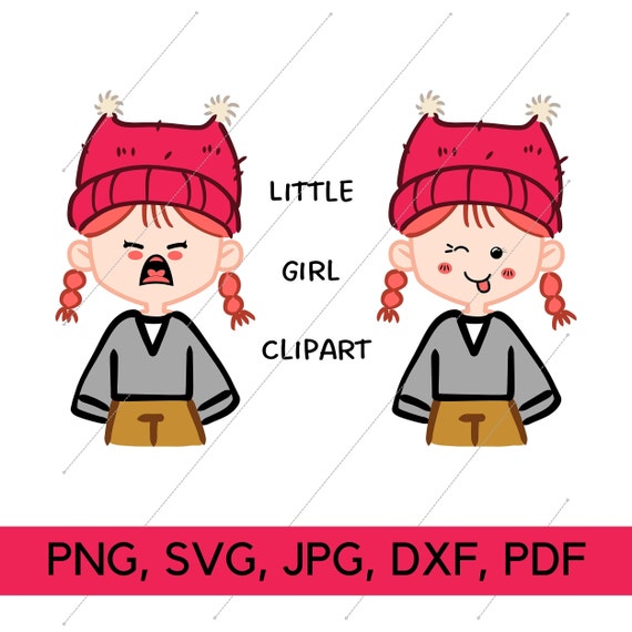 Angry Little Girl Clipart