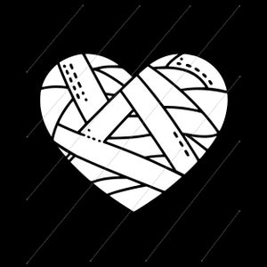 Mending Heart SVG File, Healing Love, PNG, SVG, the Bandaged Heart ...