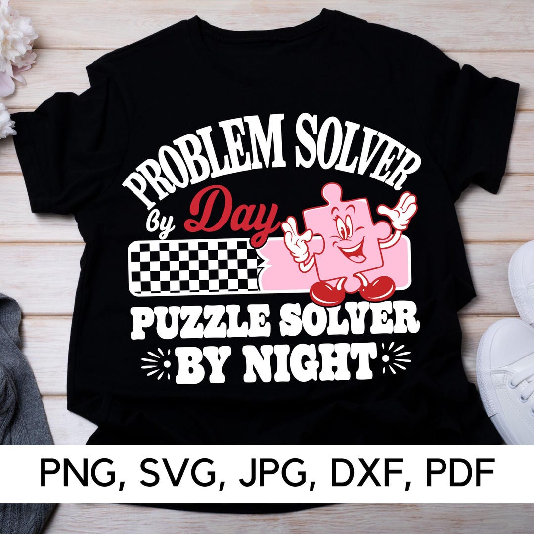 Puzzle Solver PNG SVG: Problem Solver Day & Night (digital Download) - Etsy
