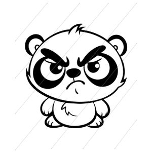 Angry Panda Illustration, PNG, SVG, Panda Bear, Funny Bear, Angry Bear ...