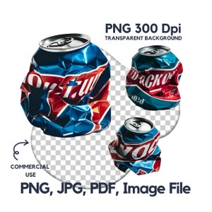 Crumpled Can Illustration, Crushed Can, PNG, Image File, Beverage Can ...