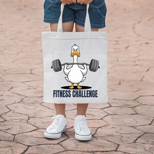 Funny Goose Weightlifting, Fitness Challenge Humor, PNG, SVG, Goosey ...