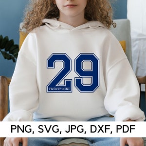 29 Twenty-nine Svg, Number 29 Svg, PNG, SVG, 29, Numerical Design ...