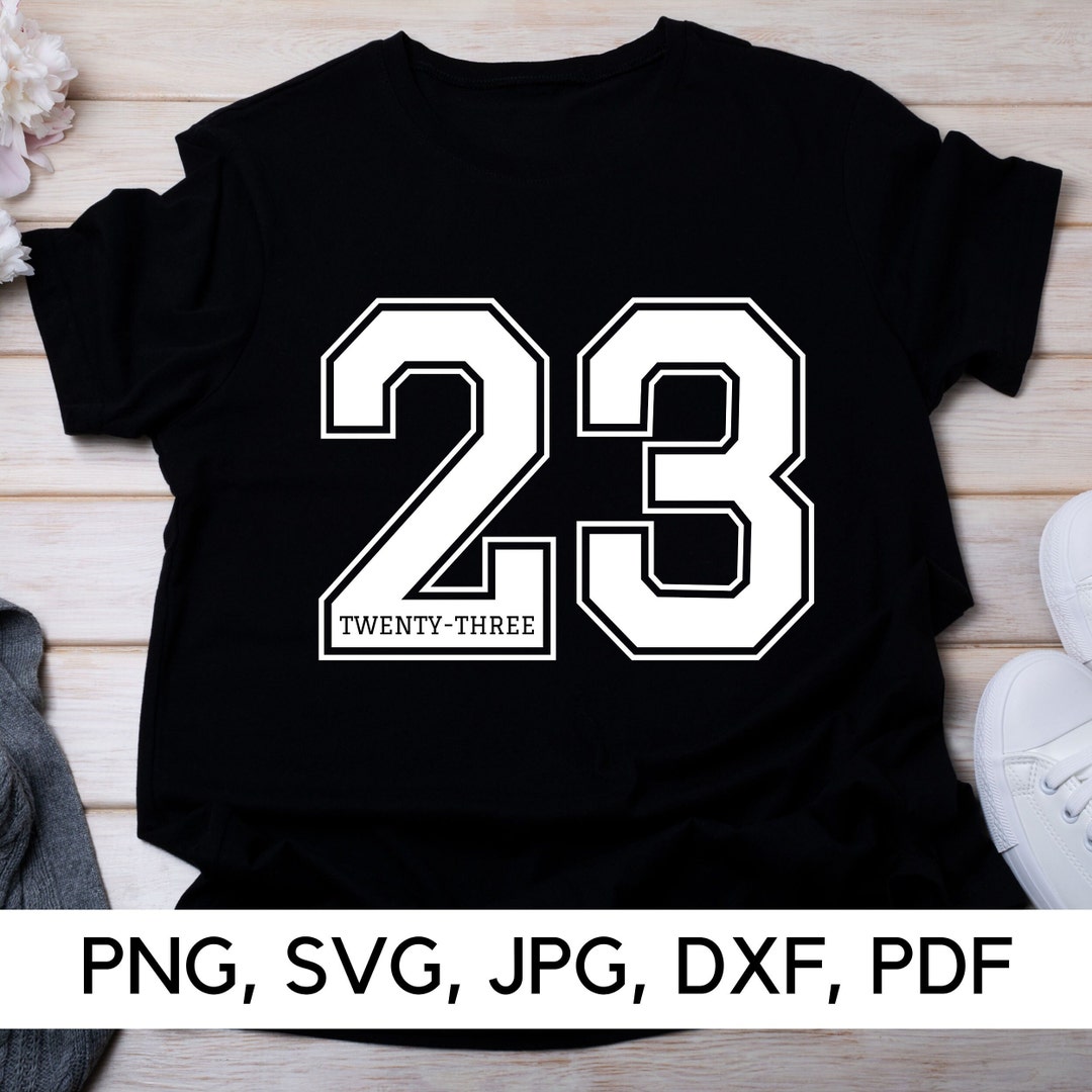23 Twenty-three Svg, Number 23 Svg, PNG, Sports Number, Birthday Number ...