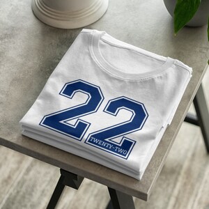 22 Twenty-two Svg, Number 22, PNG, SVG, Numerical Design, Sports Number ...