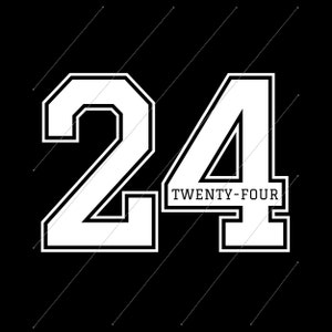 24 Twenty-four Svg, Number 24 Svg, PNG, SVG, Birthday Number ...