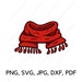 Red Scarf SVG File, Scarf Vector, PNG,SVG, Scarf Themed, Clip Art ...