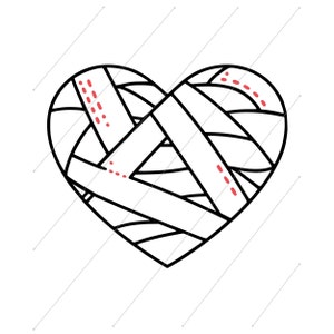 Mending Heart SVG File, Healing Love, PNG, SVG, the Bandaged Heart ...