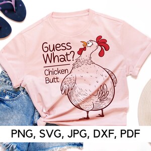 Funny Guess What?, Chicken Butt, PNG, SVG, Playful Chicken, Chicken ...
