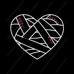 Mending Heart SVG File, Healing Love, PNG, SVG, the Bandaged Heart ...