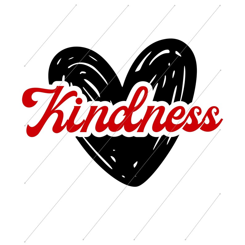 Kindness Heart SVG File: Be Kind Design (digital Download) - Etsy