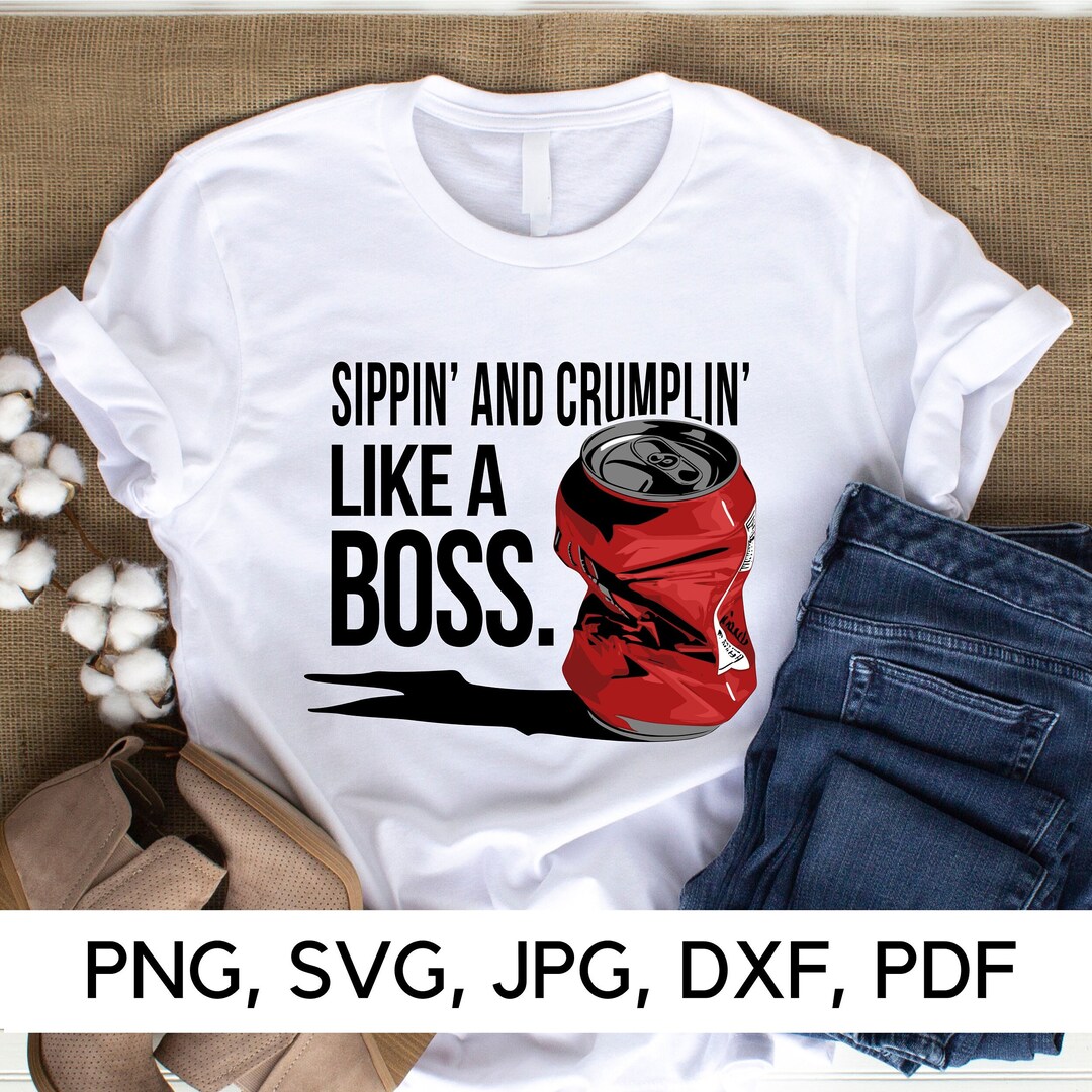 Sippin' and Crumplin' SVG File: Summer Party Drink Humor (digital ...