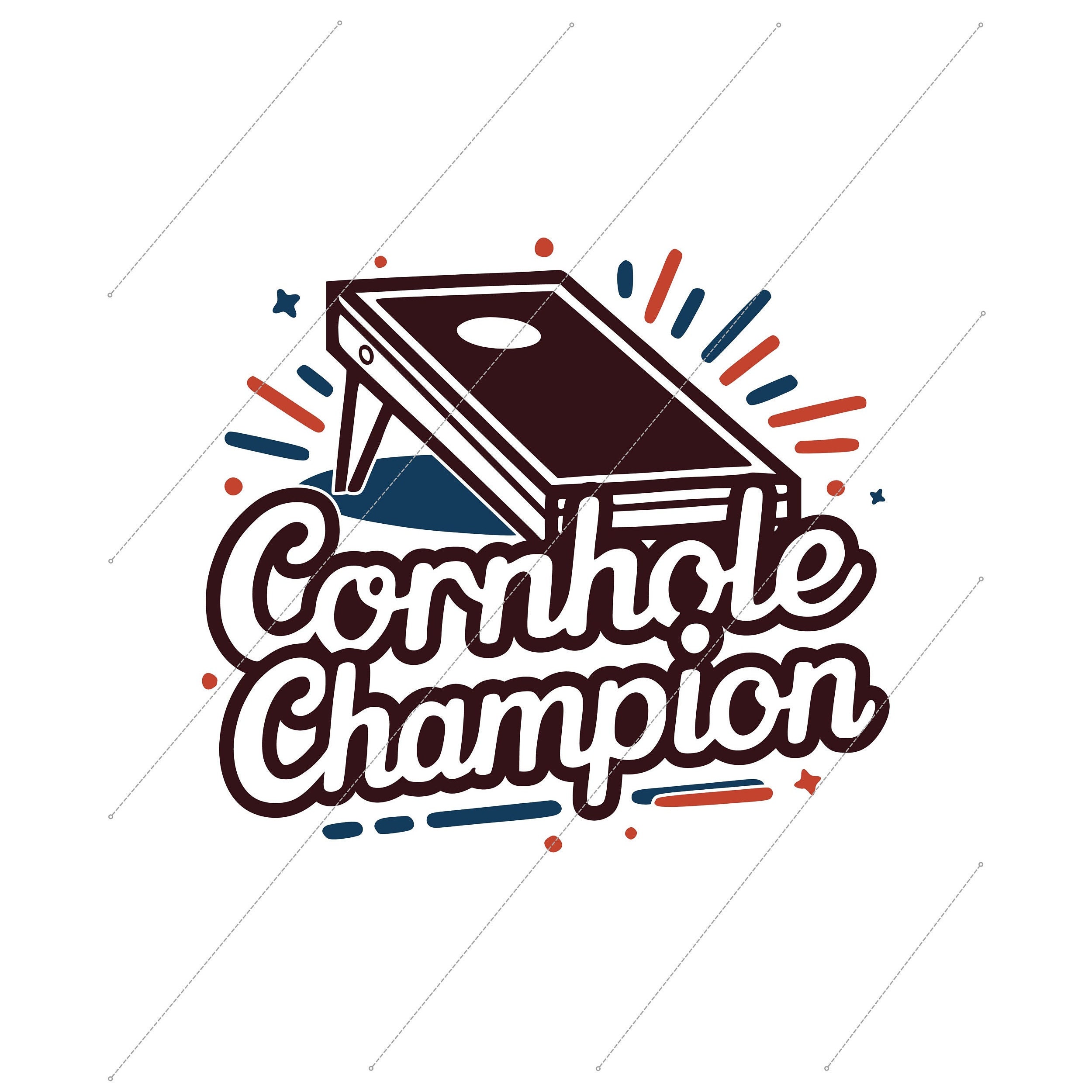 Cornhole Champion Design: USA Festive Tournament, PNG SVG (digital ...