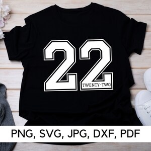22 Twenty-two Svg, Number 22, PNG, SVG, Numerical Design, Sports Number ...