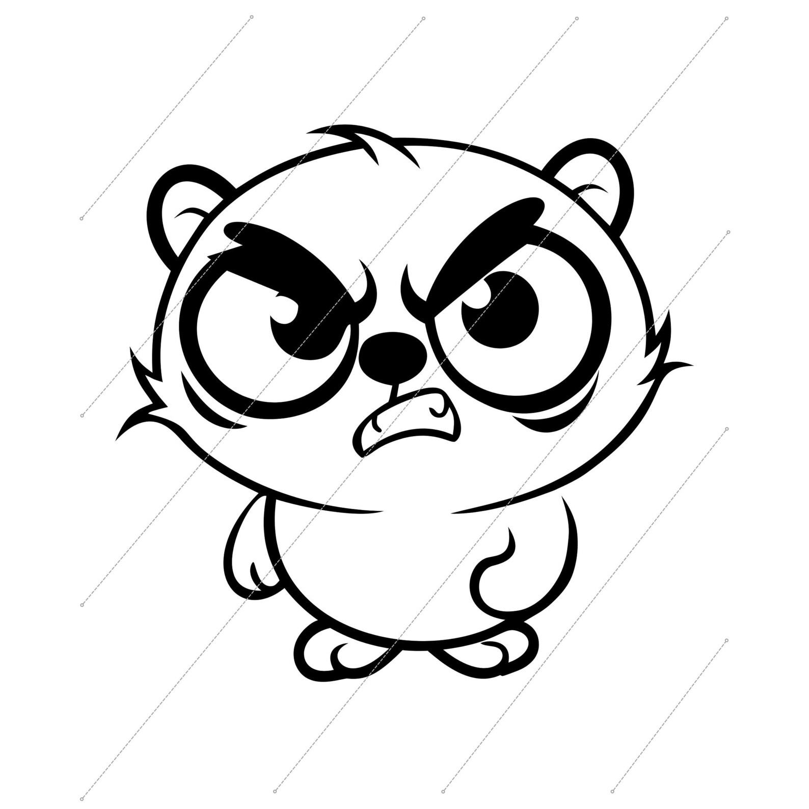 Angry Panda Illustration, PNG, SVG, Panda Bear, Funny Bear, Angry Bear ...