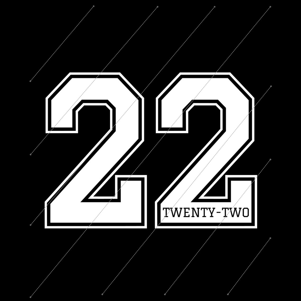 22 Twenty-two Svg Number 22 Svg PNG SVG New Year 2022 - Etsy