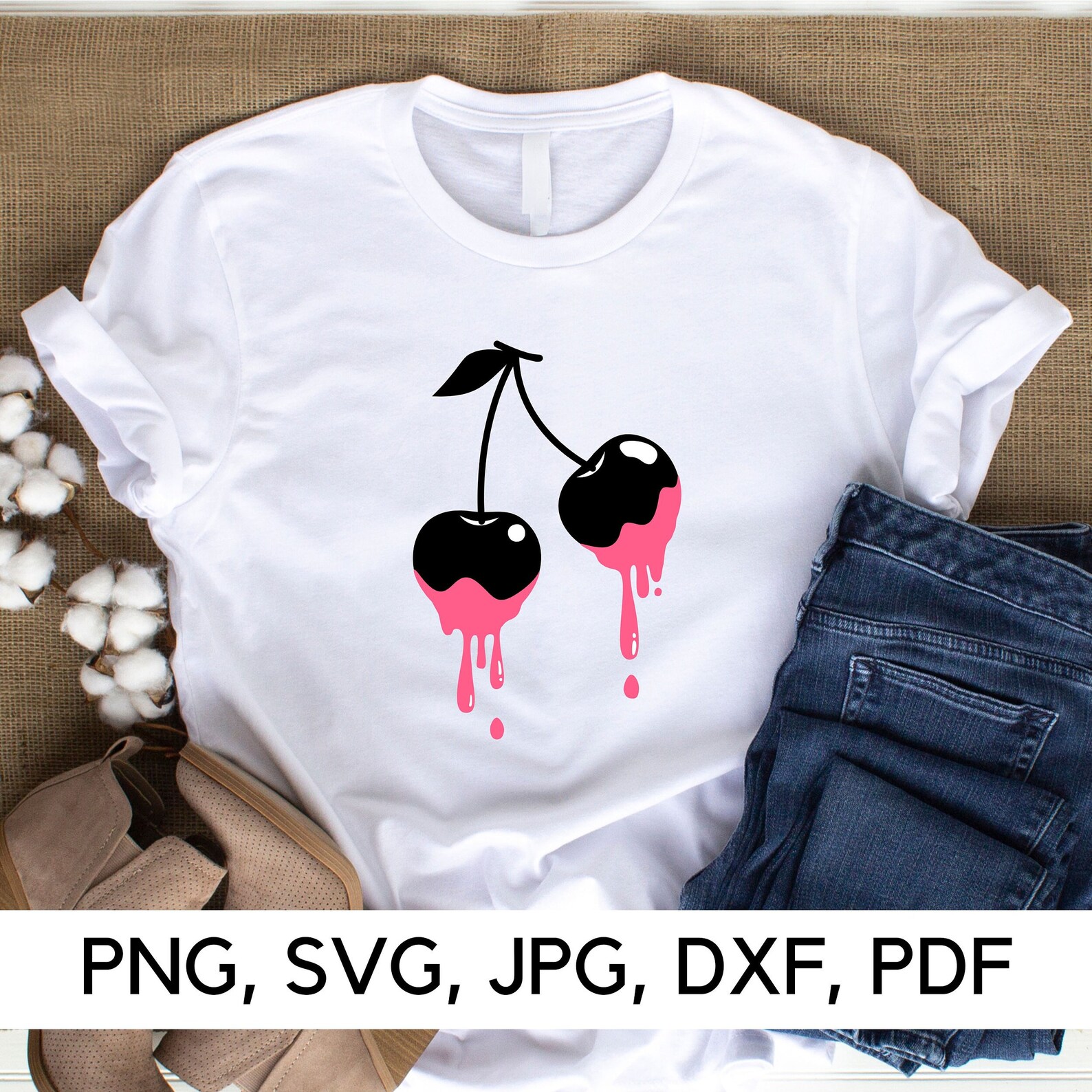Cherry Melting Svg File, Cherry Theme, PNG, SVG, Cherry Chocolate ...