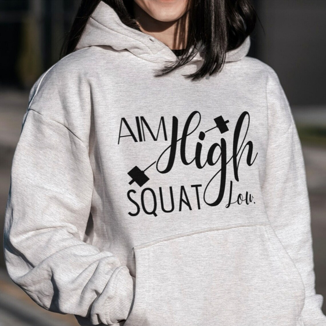 Aim High Squat Low Motivation SVG Workout Exercise PNG | Etsy