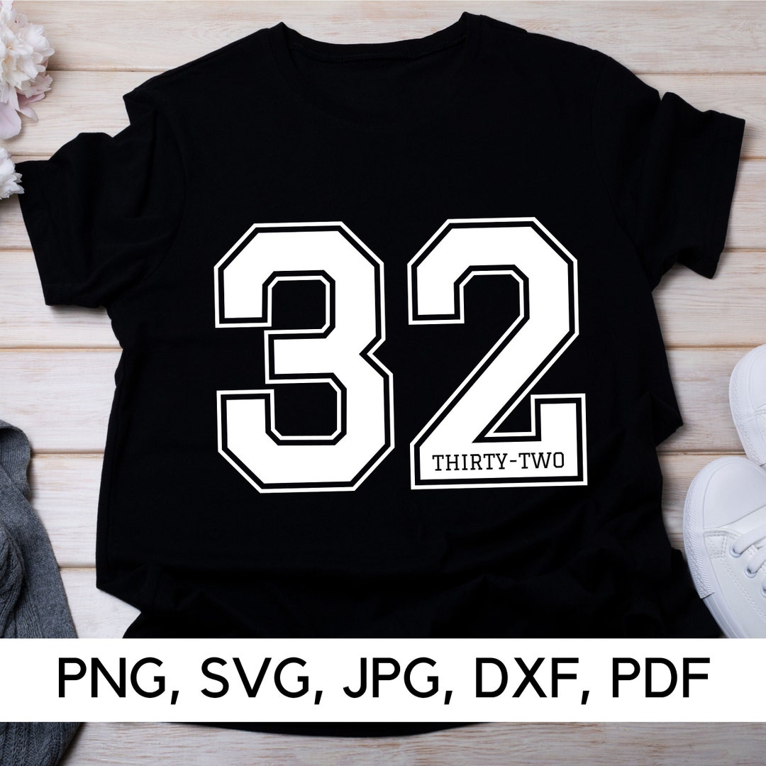 Number 32 SVG File, Numerical Design, PNG, SVG, Number, Sports Number ...