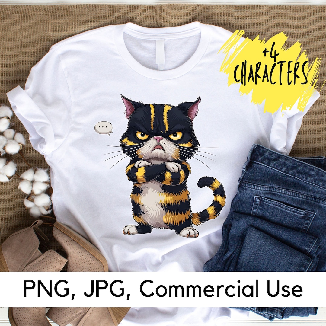 Grumpy Cat PNG File, Upset Cat, PNG, Image File, Funny Cat, Cat Meme ...