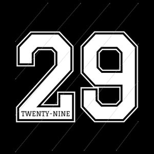 Number 29 SVG: Sport Birthday Anniversary Design (digital Download) - Etsy