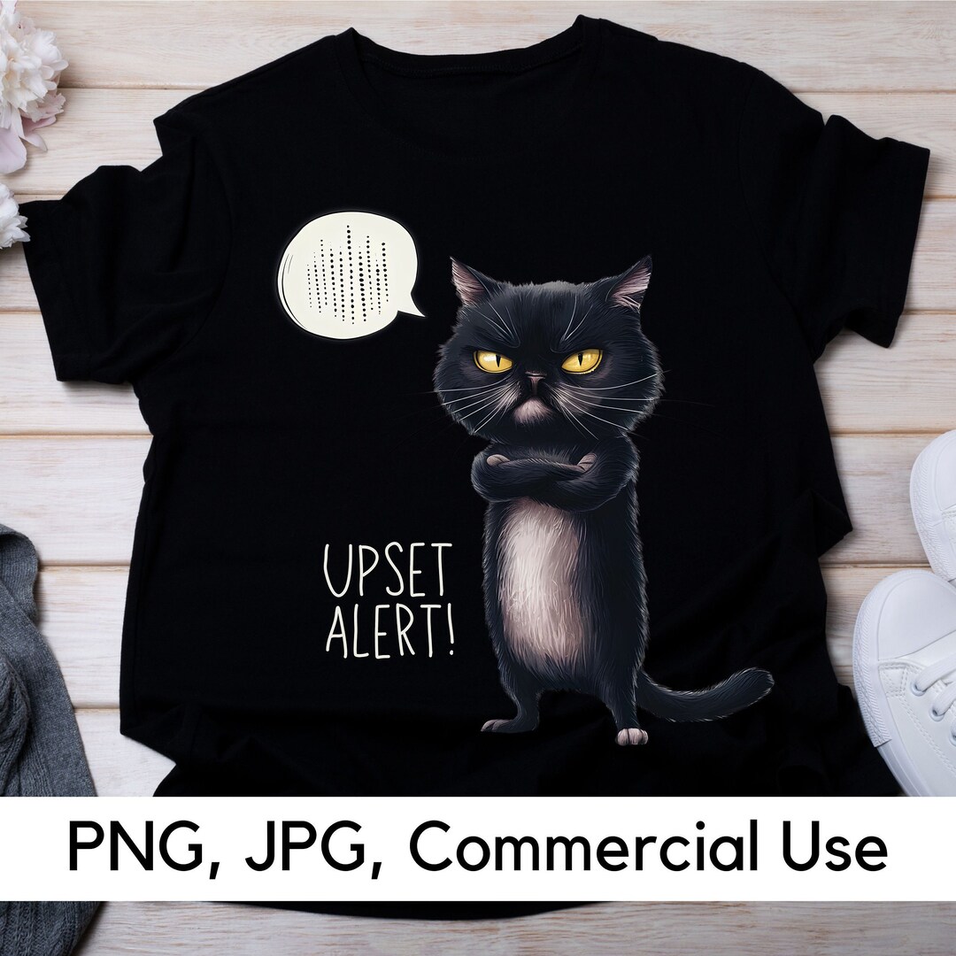 Upset Alert! Instant Download, Grumpy Cat. PNG, Image File, Funny Cat ...