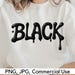 Dripping Text PNG: Glossy Liquid Letters Black and White Clipart ...