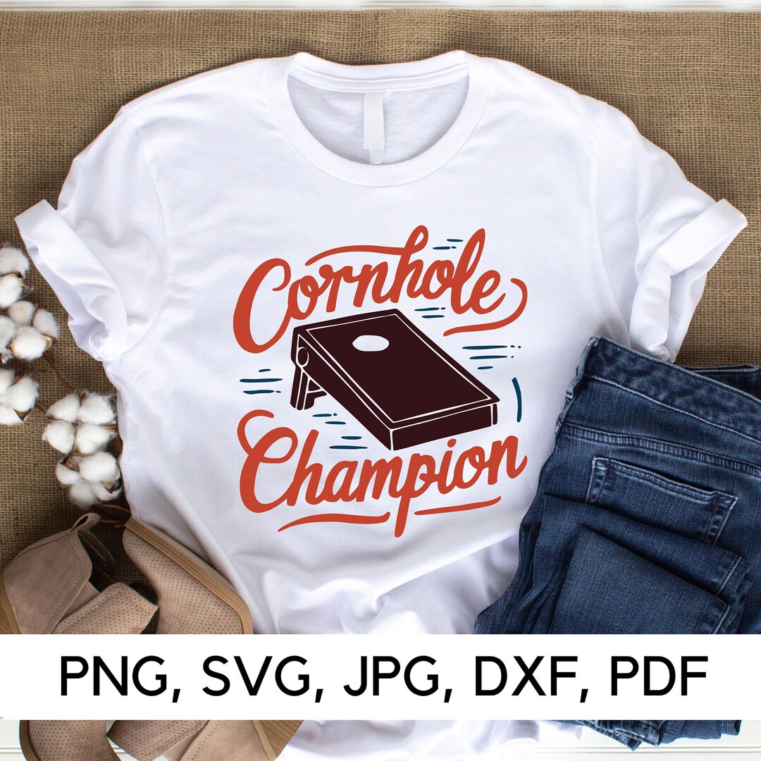Cornhole Champion Instant Download, Backyard Games, PNG, SVG, Outdoor ...