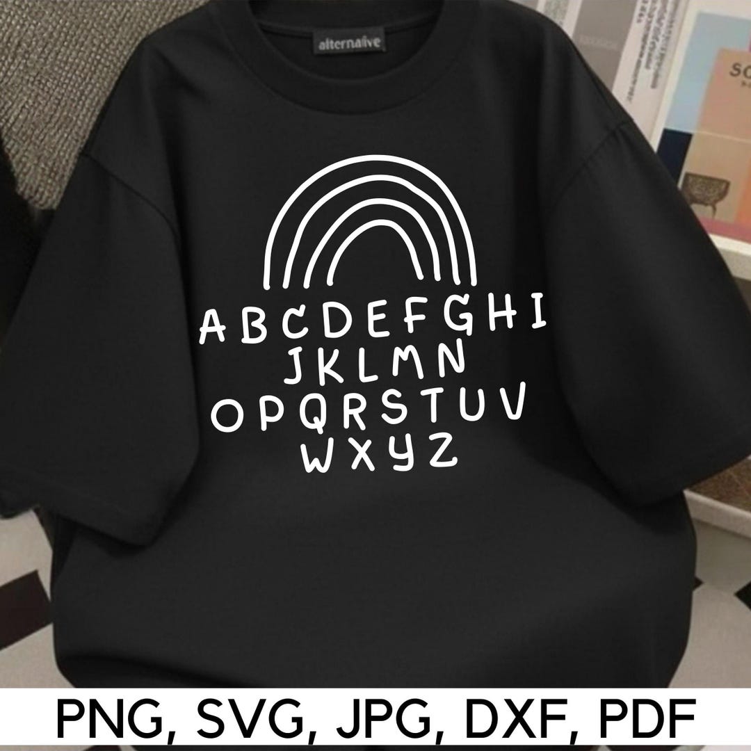 Rainbow Alphabet SVG File: Back to School Letters (digital Download ...