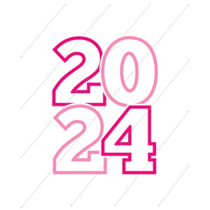 Number Year 2024 Svg File, New Year 2024, PNG, SVG, 2024 Number Icon ...