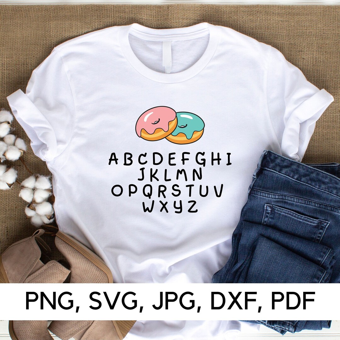 Donuts Crew Svg, ABCD Alphabet Svg, Donuts Svg, PNG, SVG, Donuts Lover ...